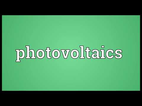 Photovoltaics Meaning