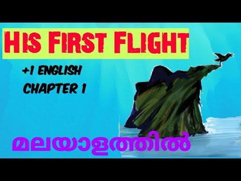 His First Flight Plus One English Summary In Malayalam | Chapter 1 | Meaning In Malayalam|+1 English