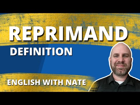 Reprimand Definition / Reprimand Meaning