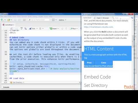 Learn R Data Analysis Solution Generate Reports of Data Analysis with R Markdown knitR ...