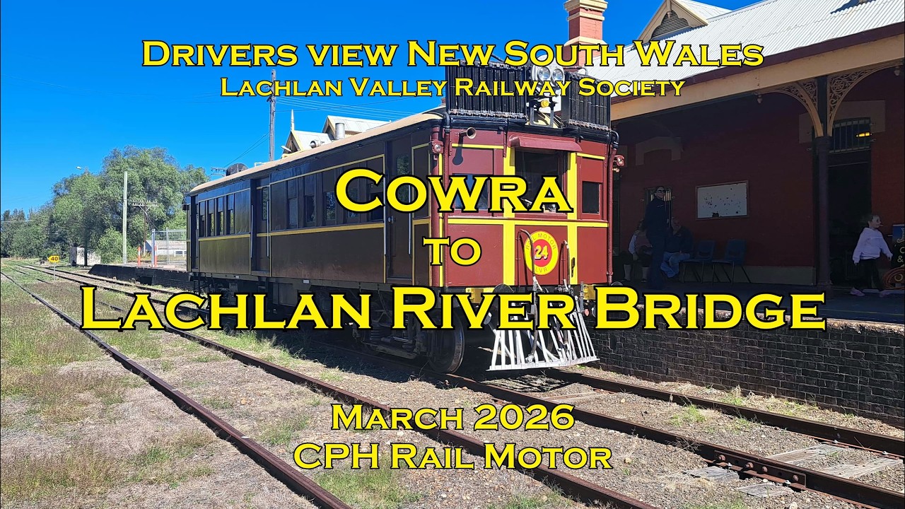 Drivers view NSW, Cowra, Lachlan Valley Rwy, CPH, Mar 2026