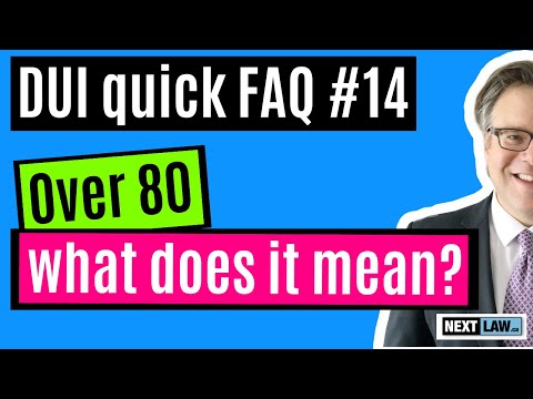 DUI: What does "Over 80" Mean? #shorts