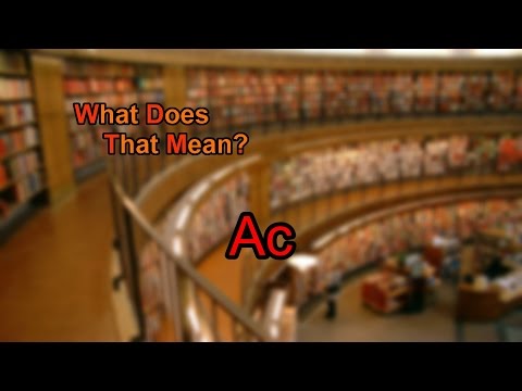 What does Ac mean?
