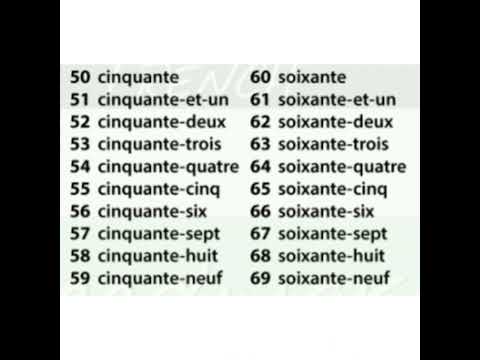 Counting 50 to 100 in French- Les Chiffres de 50 a 100 @thefrenchbasicsbeginners9152