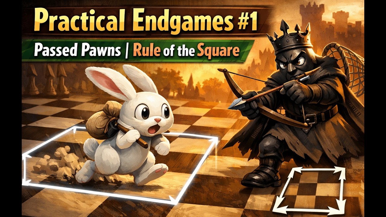 Practical Endgames #1: Passed Pawns | Rule of the Square Explained ⬜