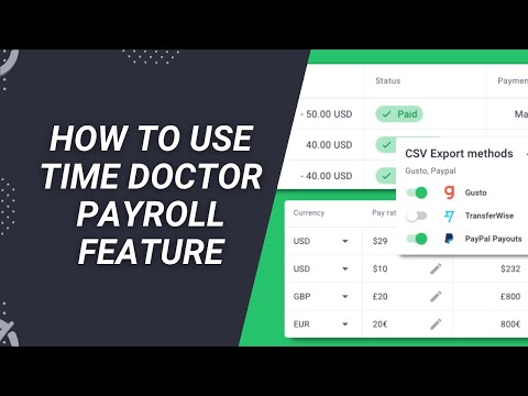 Using Time Doctor Payroll Feature
