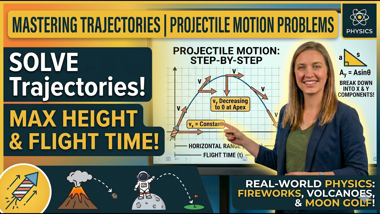 How to Solve Projectile Motion Problems (Step-by-Step) | Physics