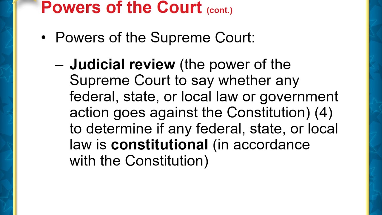 Chapter 8 Section 3 The Supreme Court