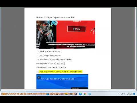 Fix Apex Legends error code 100 on Windows/PS4/PS5/Xbox