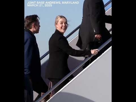 Followed by Elon Musk, Trump boarding Air Force One heading to New Jersey