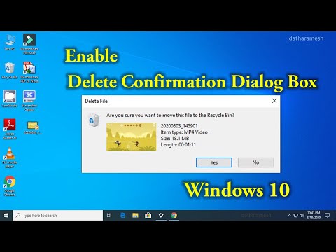 How to Enable Delete Confirmation Dialog Box In Windows 10