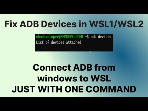 How to fix adb devices not woking in WSL | Just ONE Command