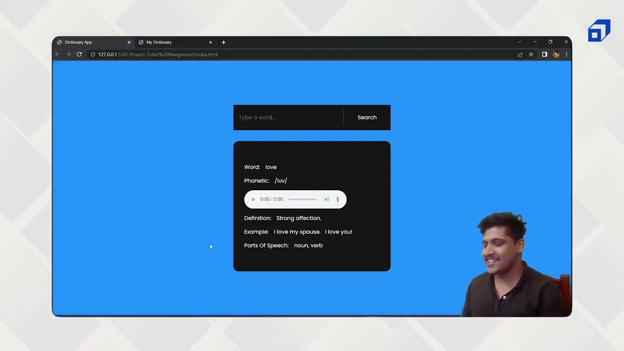 BUILDING A DICTIONARY APP USING HTML CSS AND JAVASCRIPT @CodewithScaler 