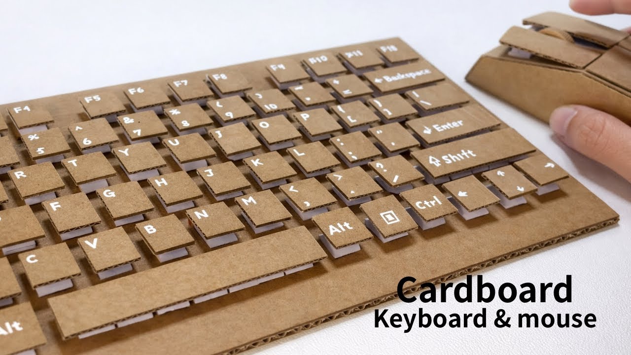 How to Make a Cardboard Keyboard & Mouse | Working Keys