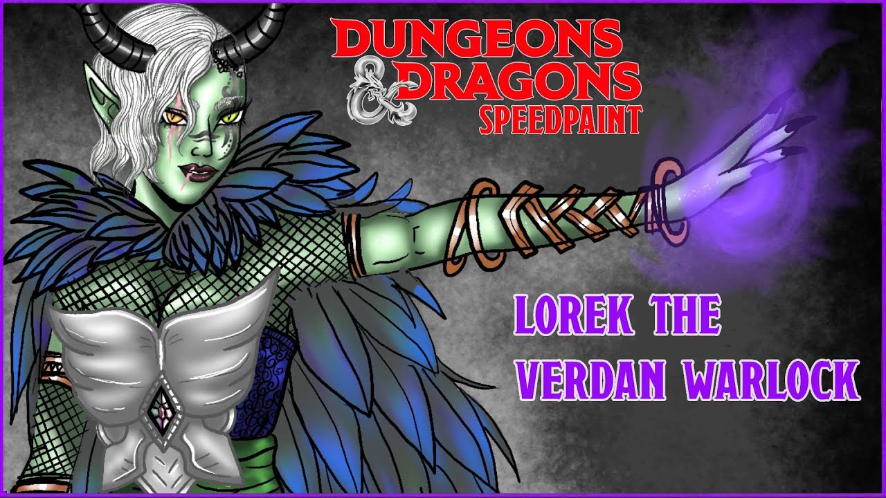 Lorek The Verdan Warlock | Speedpaint | Custom DnD Character
