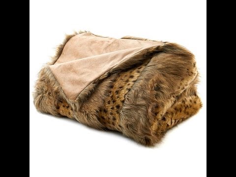PeacockTipped, FauxFur Throw