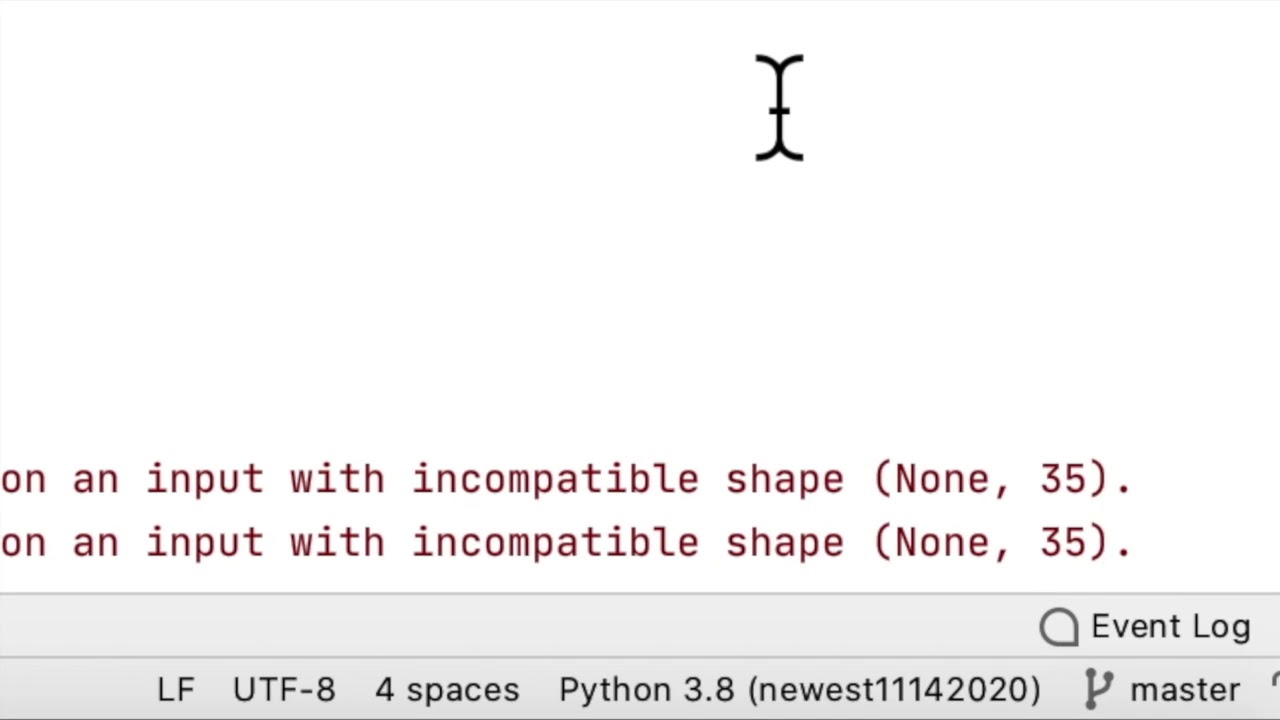 shape mismatch error