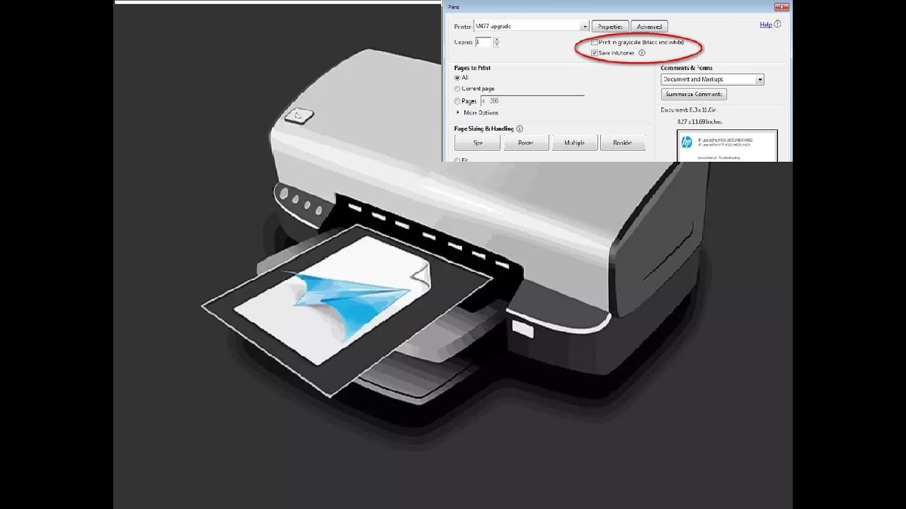 Printer Toner Ink Save Mode Settings Pro Printing Tip