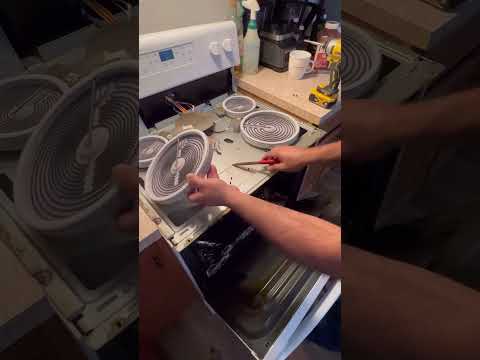 Replacing a electric burner on a glass cooktop. #shorts