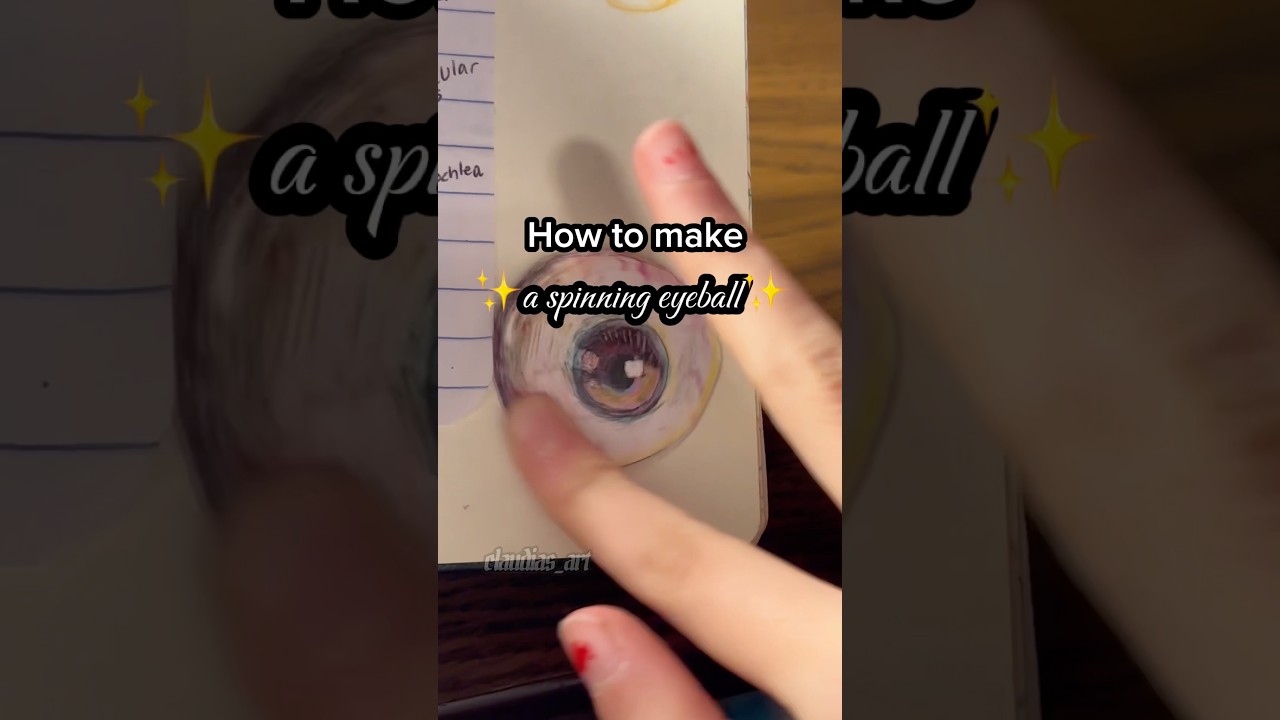 HOW TO MAKE A SPINNING EYEBALL #shorts #art #drawing #sketchbook #trending #viralvideo #fyp #artist
