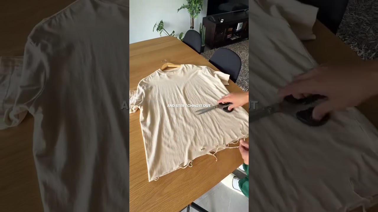 How To Distress A T-Shirt! 😮 #shorts