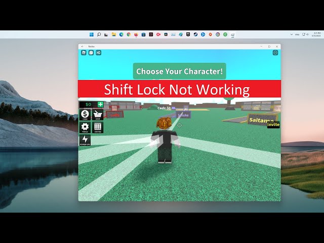 How to turn on shift lock on Roblox