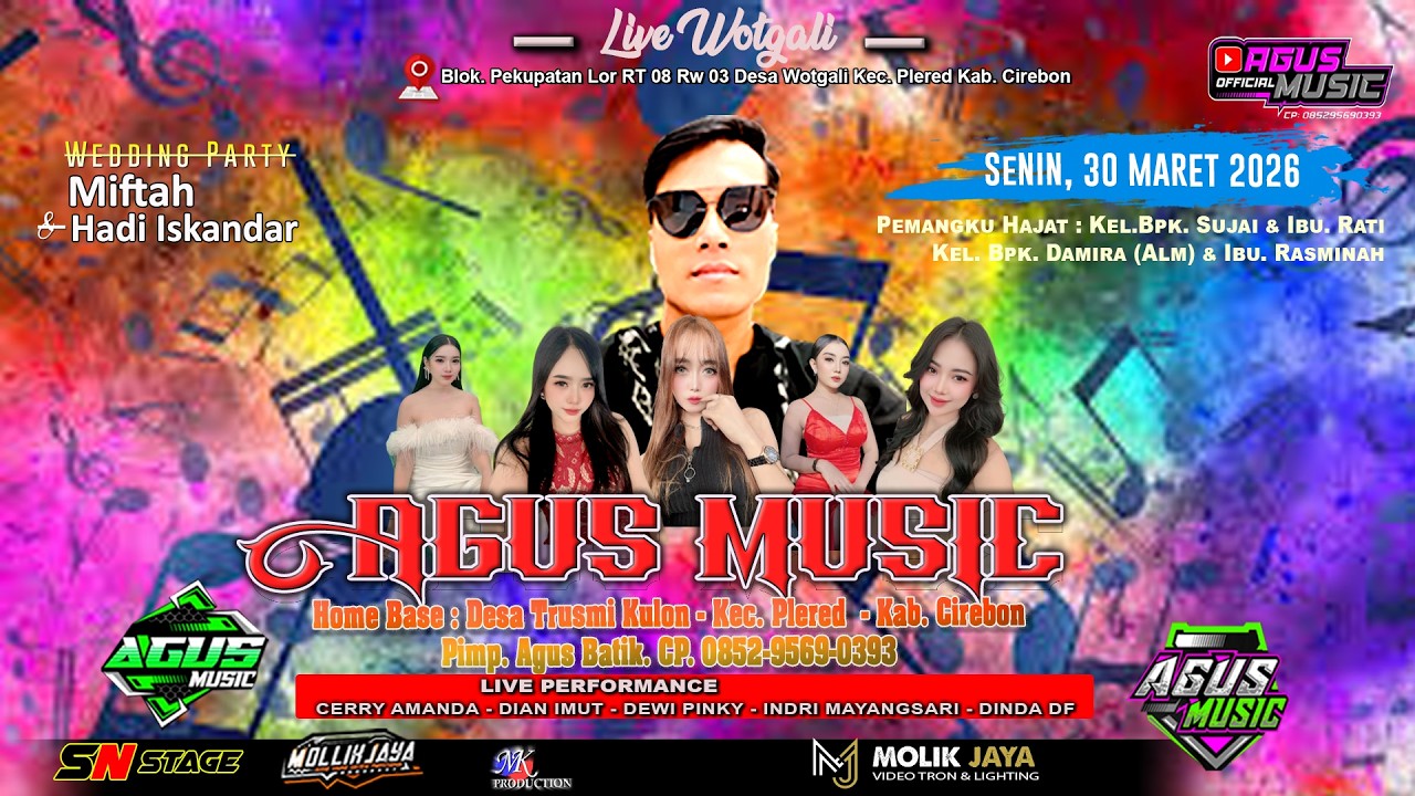 🎵{LIVE MALAM }✅AGUS MUSIC ❤️PERNIKAHAN :MITA & HADI ❤️WOTGALI, 13 APRIL  2026