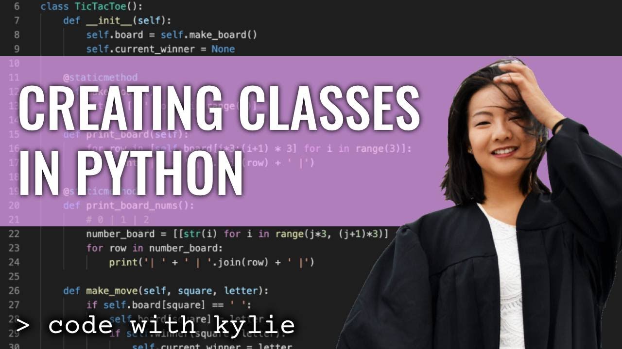 Using Classes and Objects in Python | Learning Python for Beginners | Code with Kylie #9