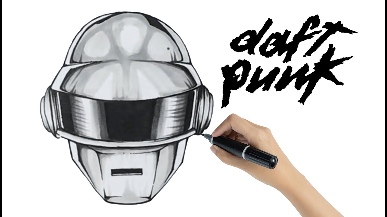 How to Draw the Daft Punk Helmets (Thomas Bangalter)