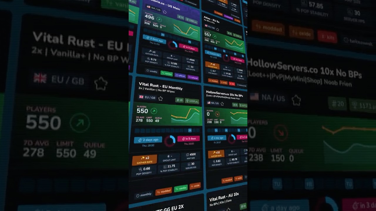 Find the Best Rust Servers FAST! 🏆 Filter, Sort & Join Instantly! 🚀