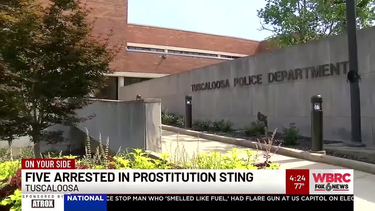 5 arrested in prostitution sting in west Ala.