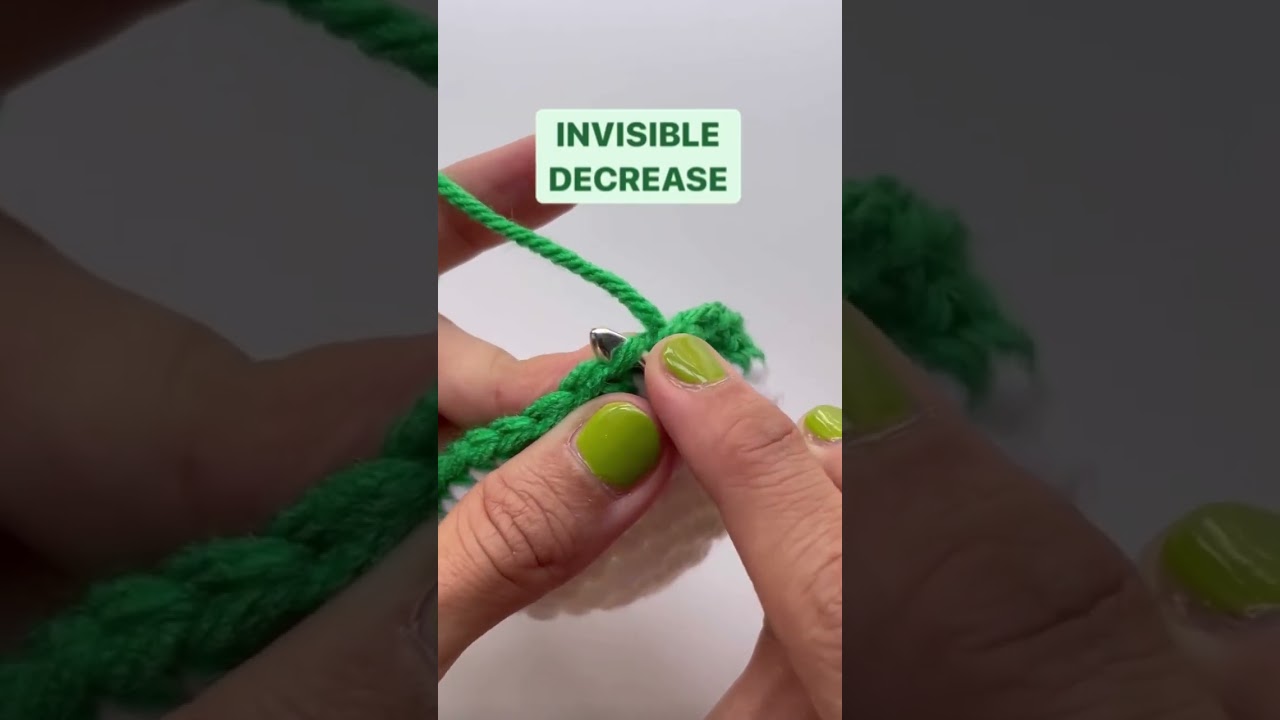 CROCHET: How to do invisible decrease