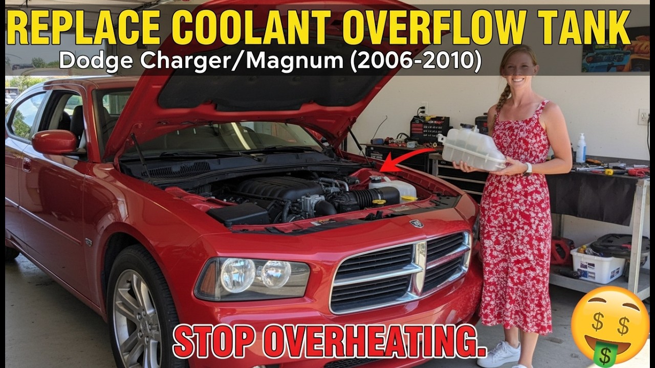 Replace Coolant Overflow Tank on Dodge Charger/Magnum (2006-2010). Stop Overheating