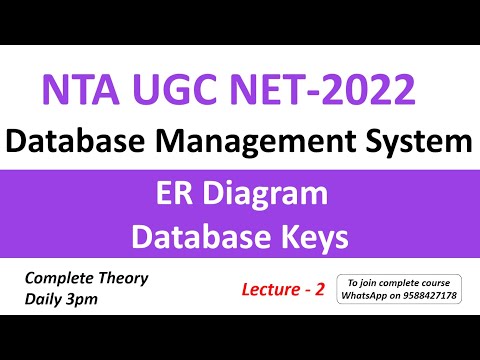 ER Diagram and Database Keys Video Lecture - Crash Course for UGC NET Computer science