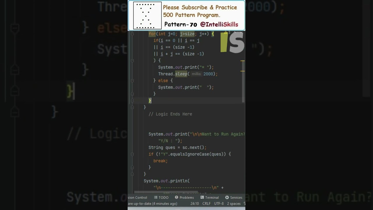 Java Hourglass Pattern | Java Pattern Programs #shorts #java #coding #programming #trending #short