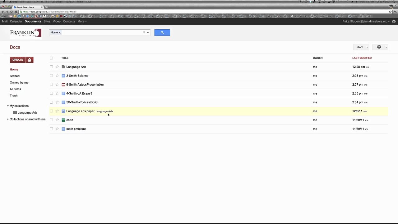 Google Docs - Making Collections