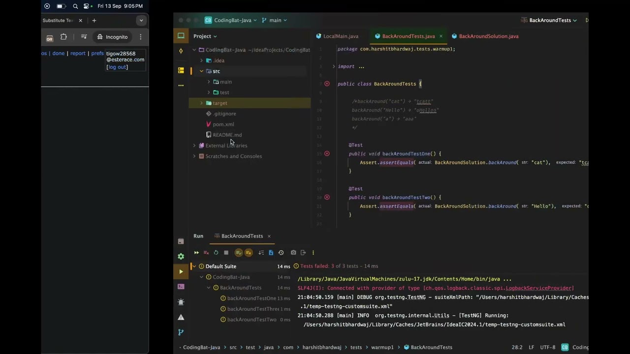 CodingBat Java | Warmup-1 Section | backAround Problem