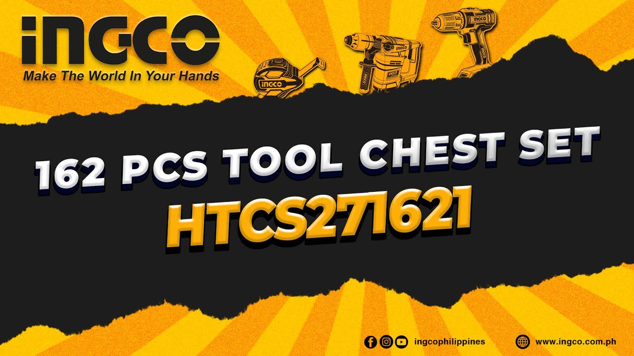 INGCO 162 Pcs Tool Chest Set HTCS271621 🛠️