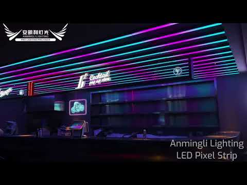 Stunning Night Club Pixel Lighting Design | LED MADRIX Pixel DMX Strip Bar Lighting| Anmingli