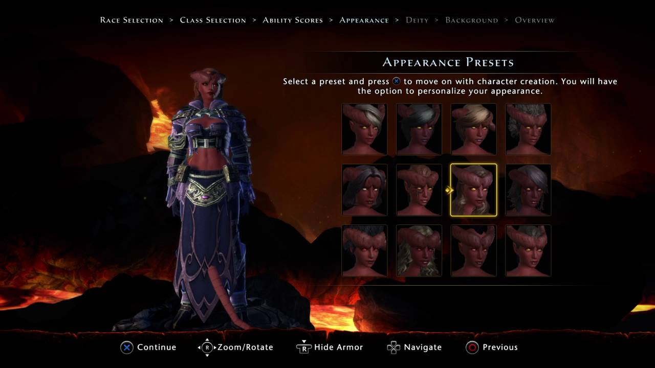 Neverwinter Character Creation: Tiefling Control Wizard