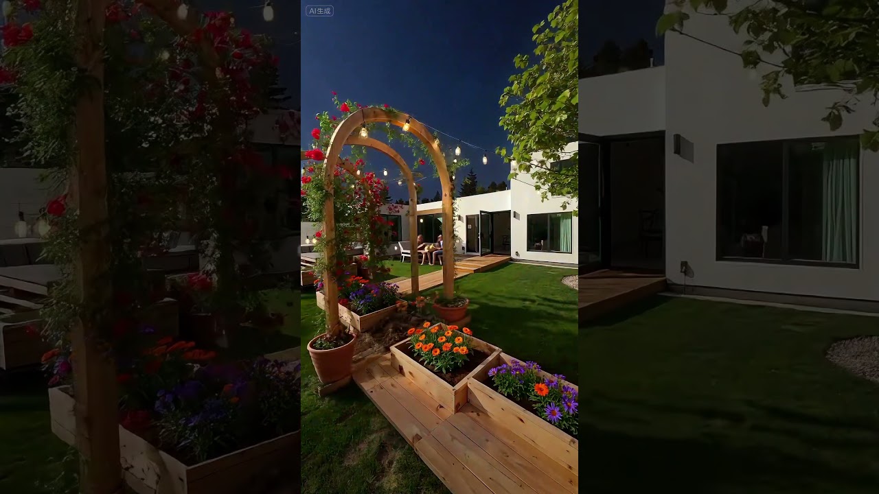 Letting AI control my landscaping plan 💡 #backyardmakeover  #beforeandafter  #aidesign #viral