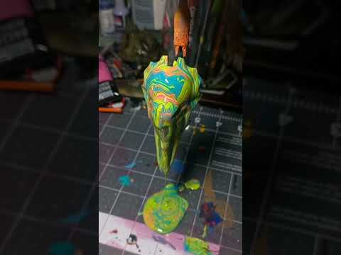 SD kshatriya paint pour #gundam #gunpla #gunplacommunity #art #scalemodel