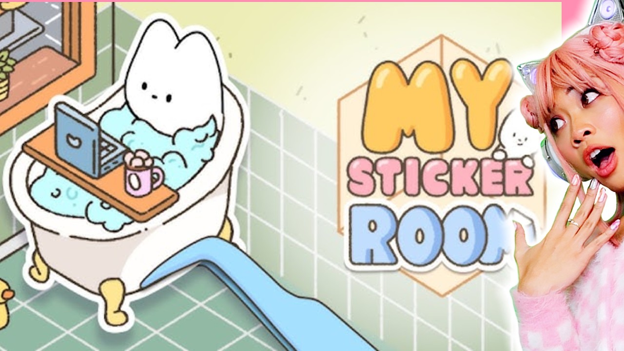 PLAYING A CUTE STICKER GAME! (My Sticker Room)