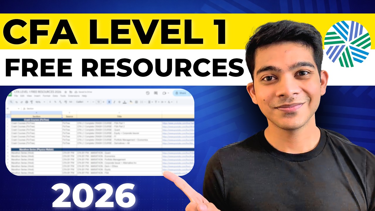 CFA Level 1 Free Resources 2026 | Best Free YouTube Lectures, Crash Courses & Revision for CFA Prep
