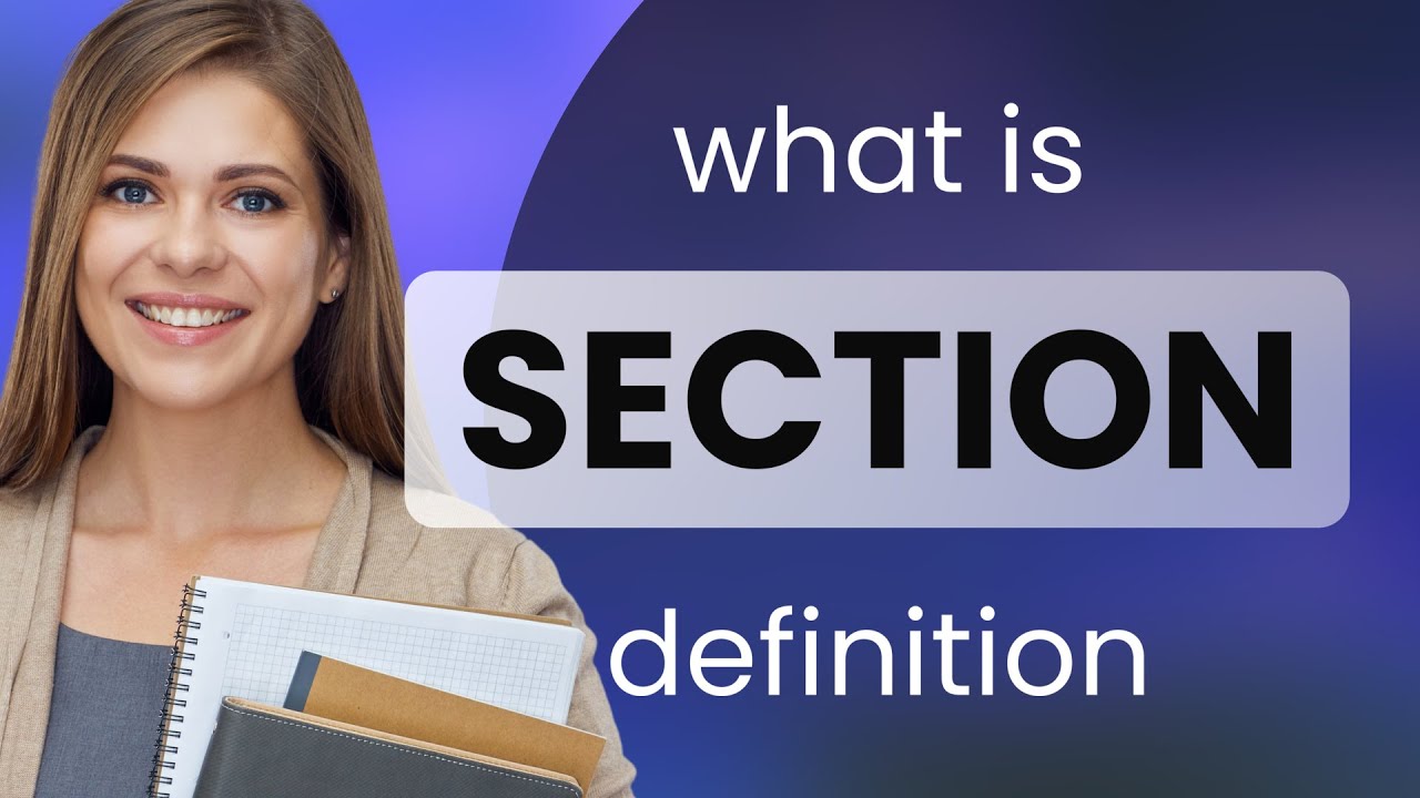 Section | meaning of SECTION