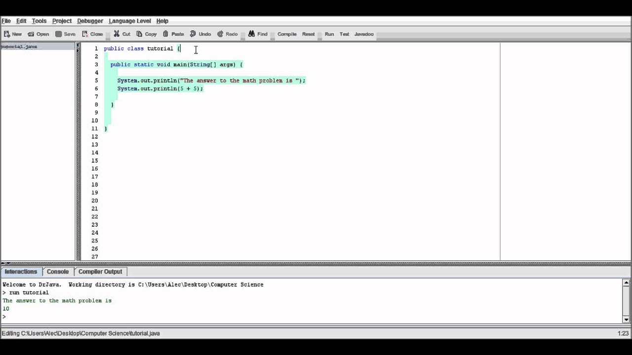 Java Tutorial 2 : Simple Math and Variables
