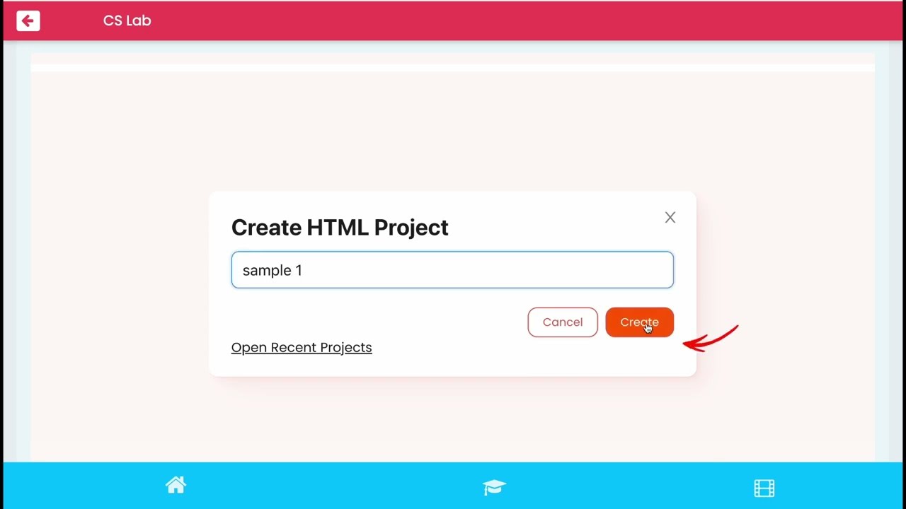 How to create HTML, CSS & JavaScript projects using CS Lab
