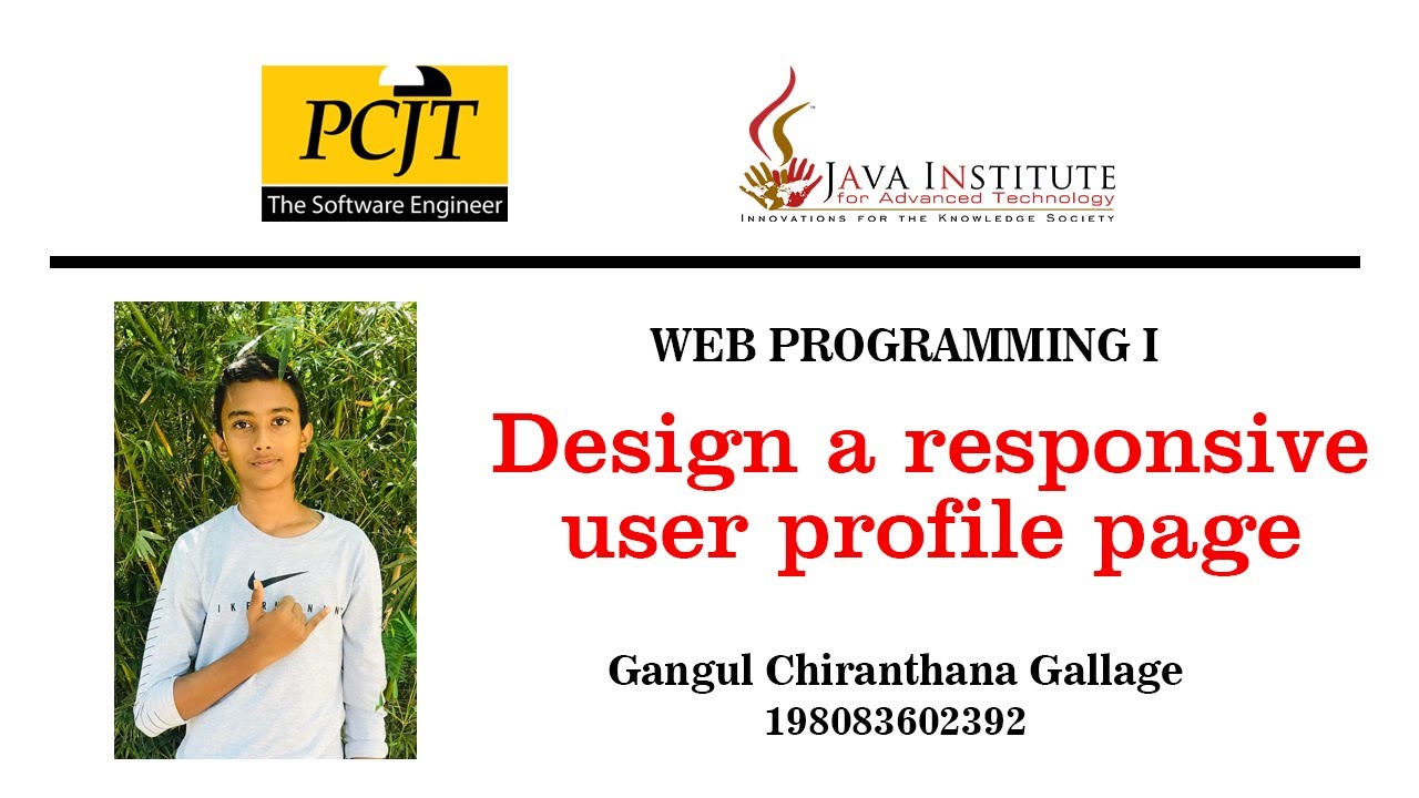 Web Project Task 10 | eshop - web programming 1 | Java Institute | Gangul Gallage