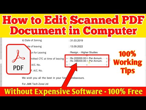 How to Edit Scanned PDF Document in Computer for Free