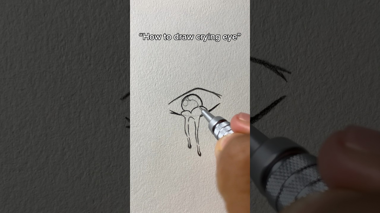 How to draw crying eye